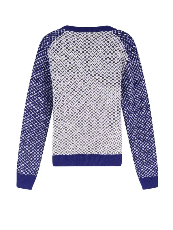 Dior Jacquard V-neck Knitted Jumper