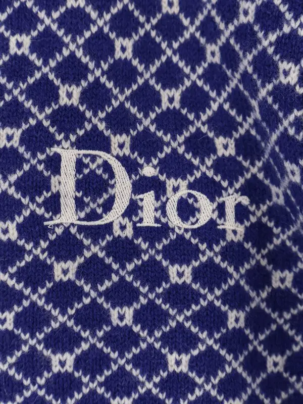 Dior Jacquard V-neck Knitted Jumper