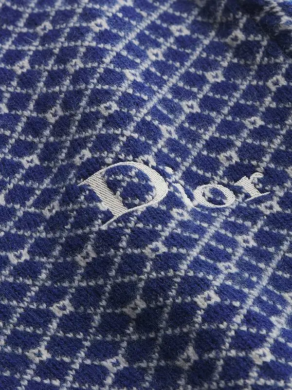 Dior Jacquard V-neck Knitted Jumper