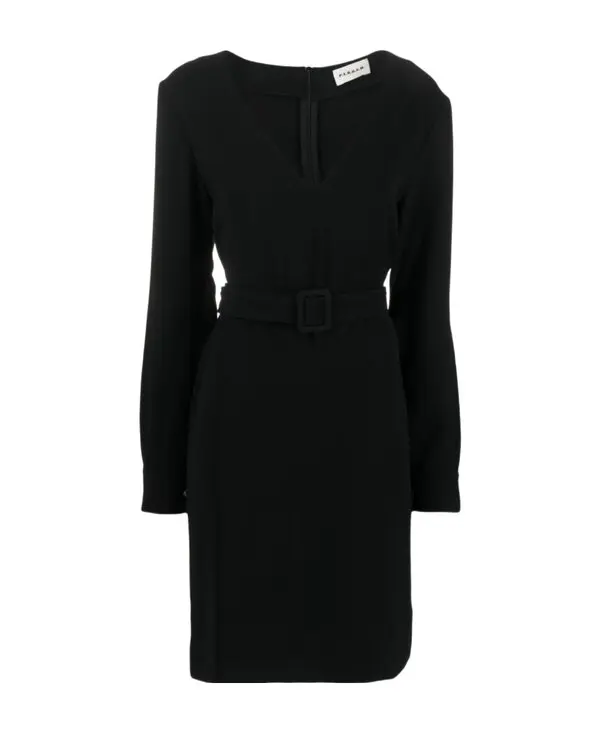P.a.r.o.s.h Belted V-neck Long Sleeve Minidress