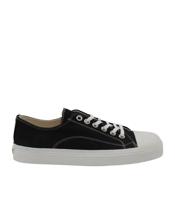 Moschino Contrast-stitched Lace-up Low Top Sneakers - Black