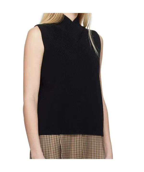 Studio Nicholson Ribbed Knit V-neck Sleeveless Vest