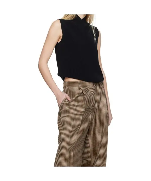 Studio Nicholson Ribbed Knit V-neck Sleeveless Vest