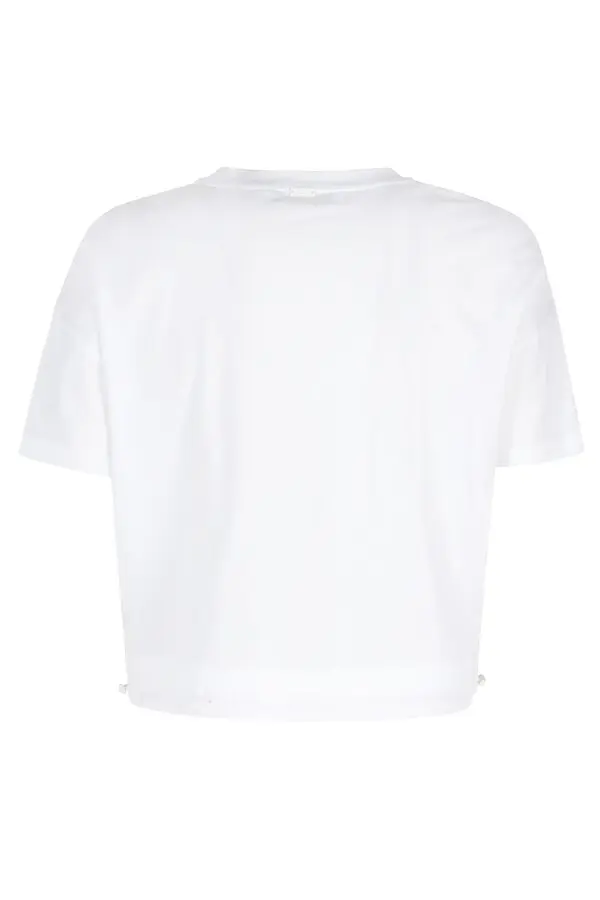 Herno Crew Neck T-shirt With Drawstring Hem
