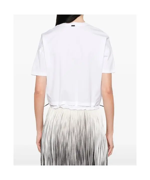 Herno Crew Neck T-shirt With Drawstring Hem