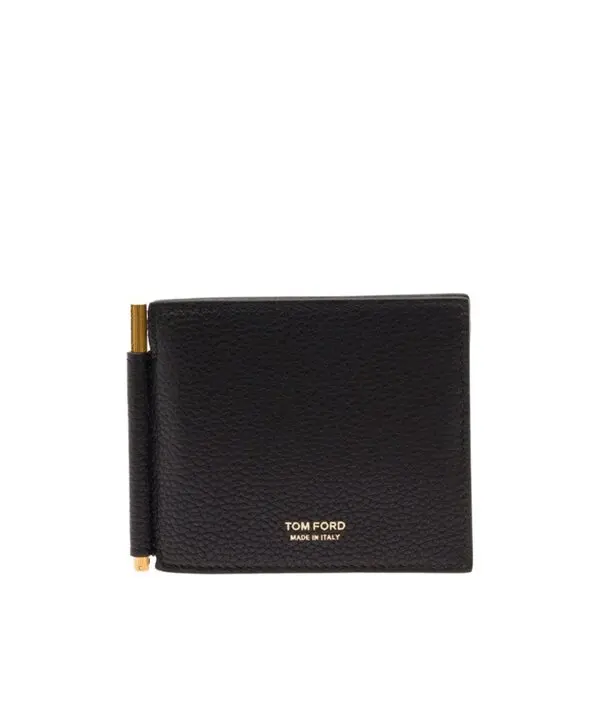 TOM FORD Logo Printed Bi-fold Wallet - Black
