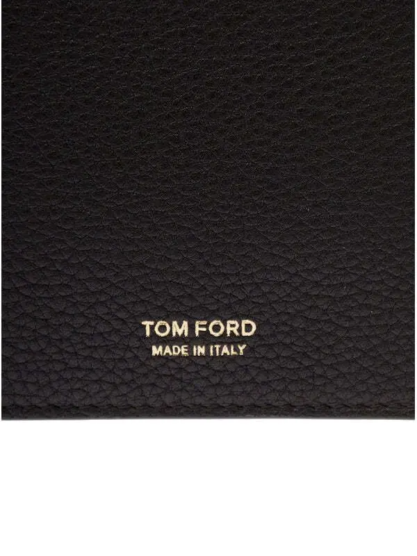 TOM FORD Logo Printed Bi-fold Wallet - Black