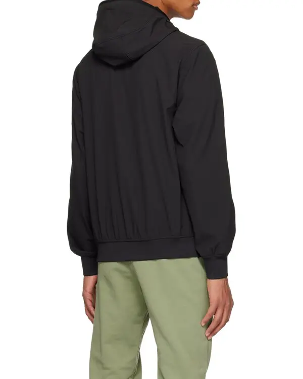 Stone Island Zip-up Hooded Jacket - Black