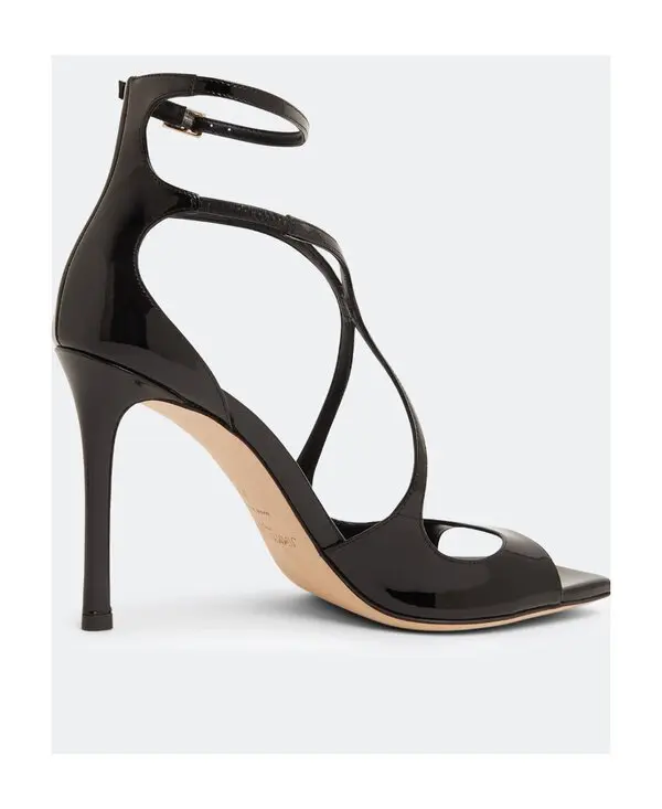 JIMMY CHOO Azia 95 Ankle Strap Sandals - Black