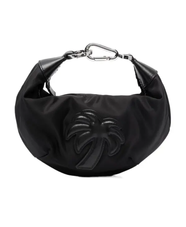 Palm Angels Big Palm Zipped Hobo Bag - Black