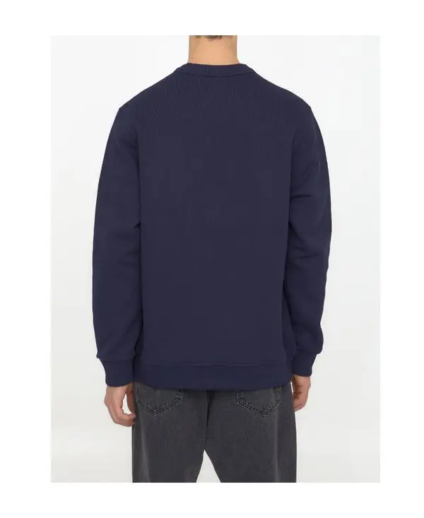 Burberry Crewneck Logo Patch Sweatshirt - Black
