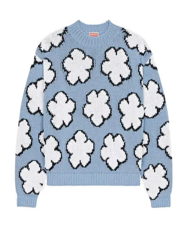 Kenzo Boke Flower Jacquard Pullover - Blue