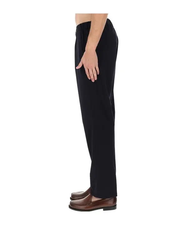 Herno Pleated Elastic-waist Trousers - Blue