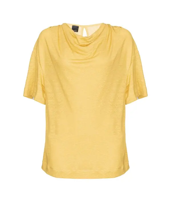 Pinko Cowl Neck Short Sleeve Blouse - No