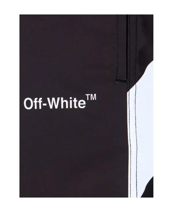 Off-White Diag Surfer Logo Printed Swim Shorts