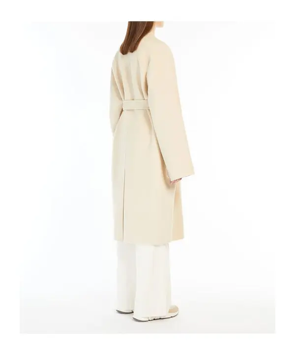Max Mara Eris Belted Long-sleeved Coat - Beige