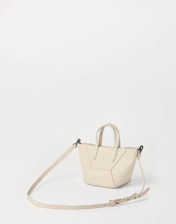 Brunello Cucinelli Micro Top Handle Tote Bag - Ivory