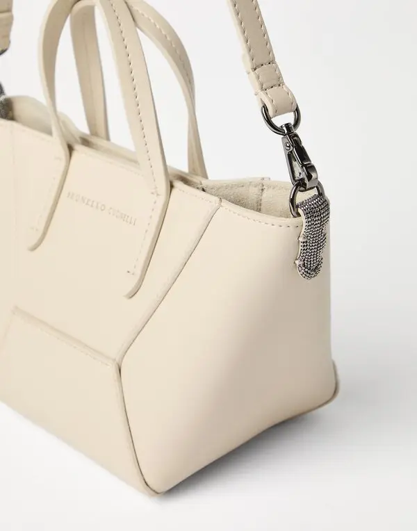 Brunello Cucinelli Micro Top Handle Tote Bag - Ivory
