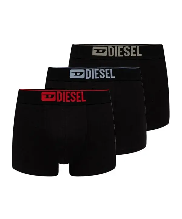 DIESEL® Umbx-damienthreepack Three-pack Of Plain Boxer - Black