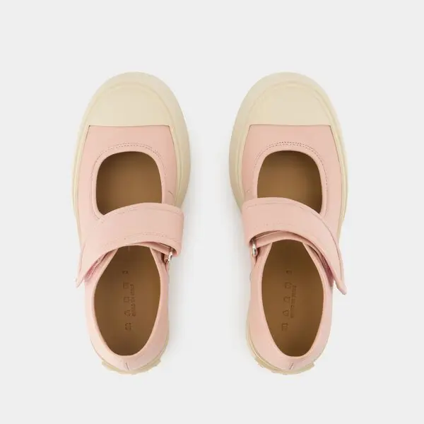 Marni Mary Jane Round-toe Sneakers - Pink