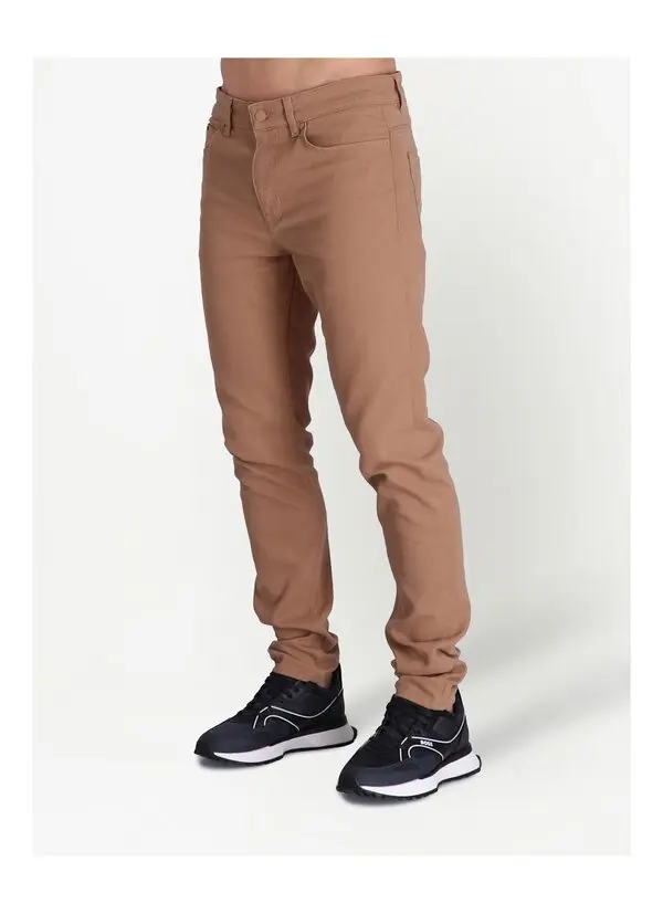 Hugo Boss Cotton-stretch Tapered-leg Trousers