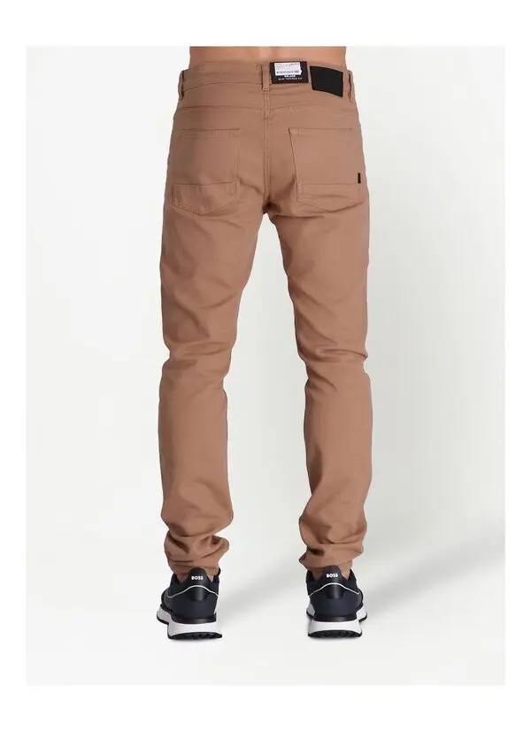 Hugo Boss Cotton-stretch Tapered-leg Trousers