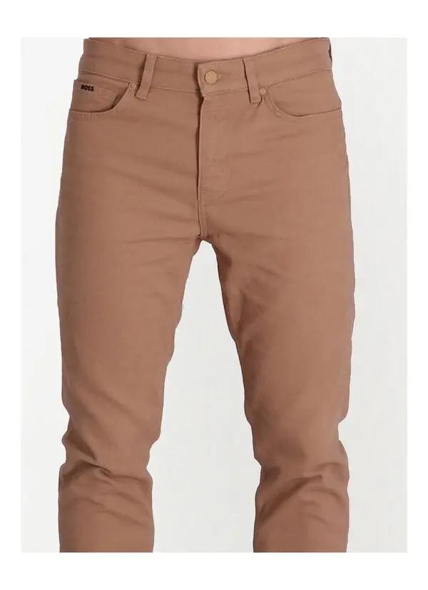 Hugo Boss Cotton-stretch Tapered-leg Trousers