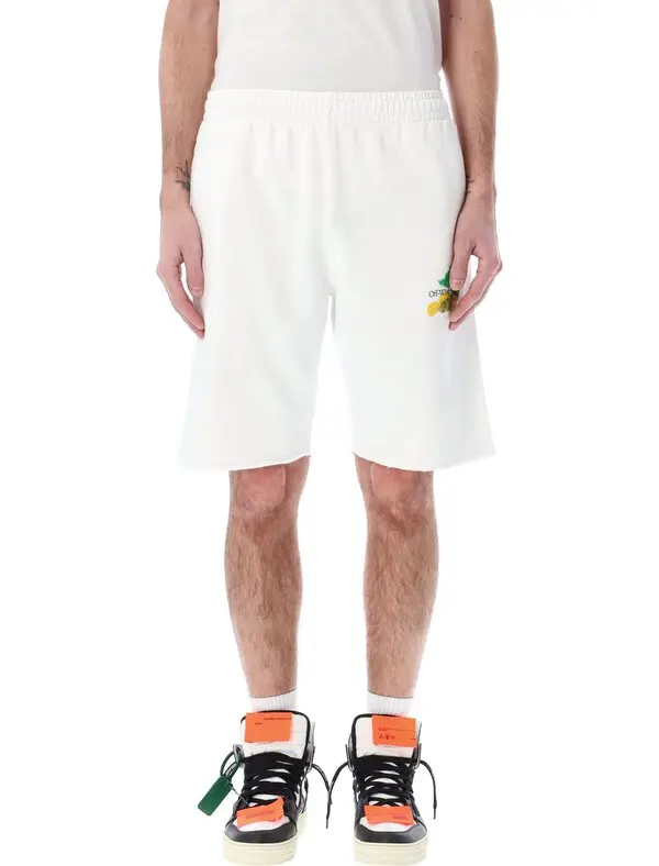 Off-White Logo Print Track Shorts