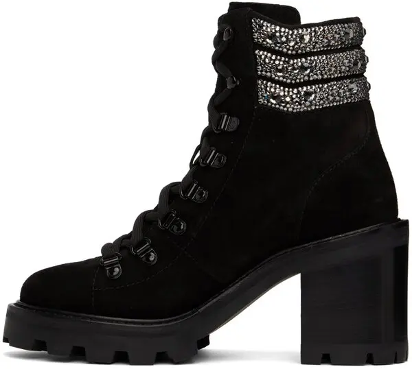 JIMMY CHOO Suede Embellished Ankle Boots
