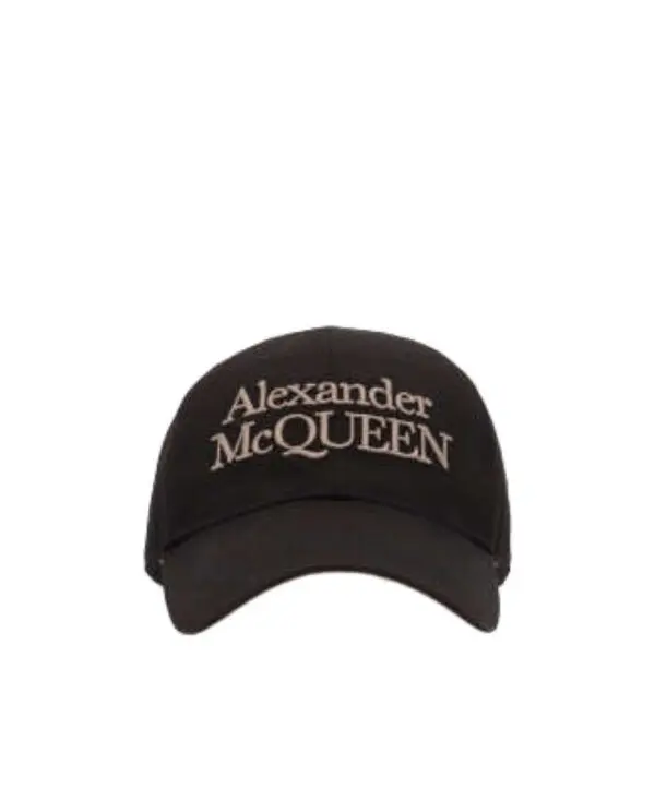 Alexander McQueen Logo Embroidered Baseball Cap - Black