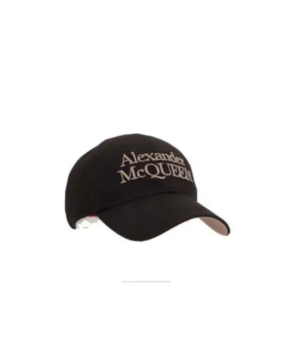 Alexander McQueen Logo Embroidered Baseball Cap - Black