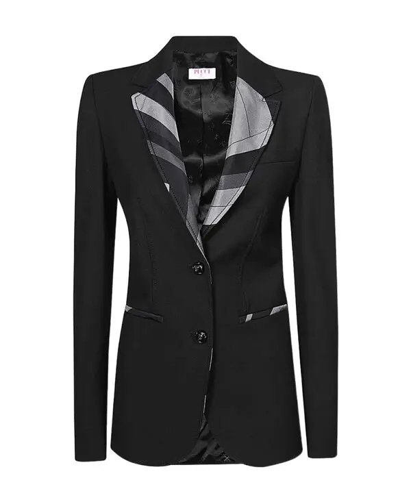 Emilio Pucci Single-breasted Blazer With Marmo Print