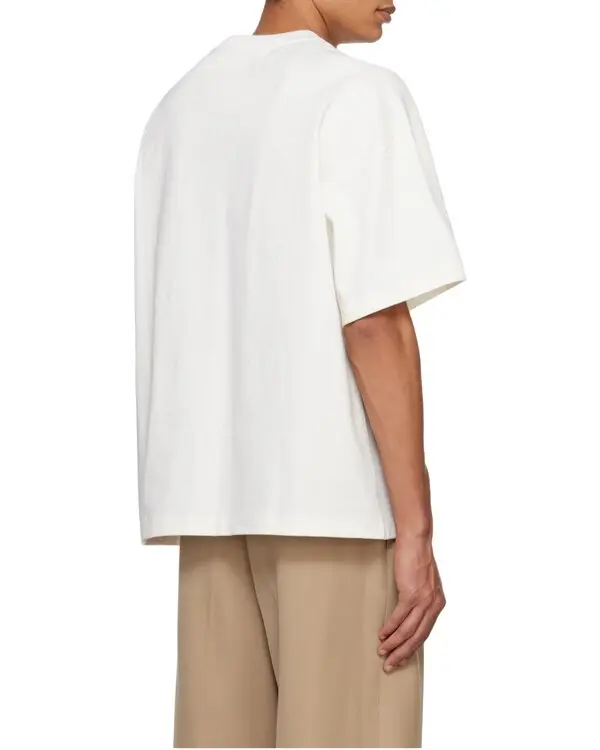 JIL SANDER Logo Printed Crewneck T-shirt - Porcelain