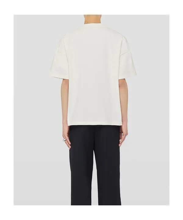 JIL SANDER Logo Printed Crewneck T-shirt - Porcelain