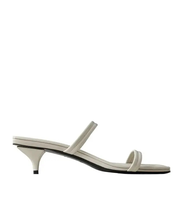 ST. AGNI Leather High-heeled Sandals - Nude