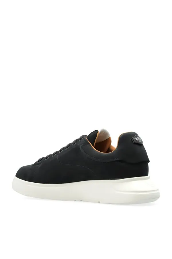 Emporio Armani Round Toe Lace-up Sneakers