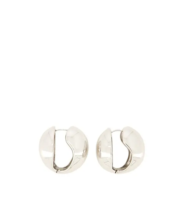 Coperni Extra-large Logo Creole Earrings - Silver