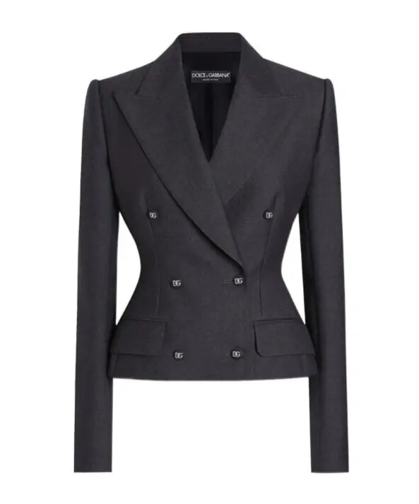 Dolce & Gabbana Double-breasted Tailored Jacket With Dg Logo