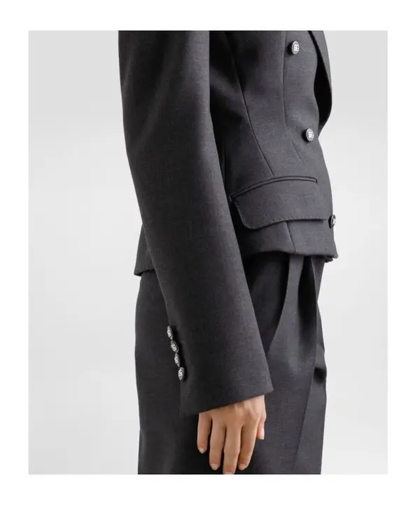 Dolce & Gabbana Double-breasted Tailored Jacket With Dg Logo