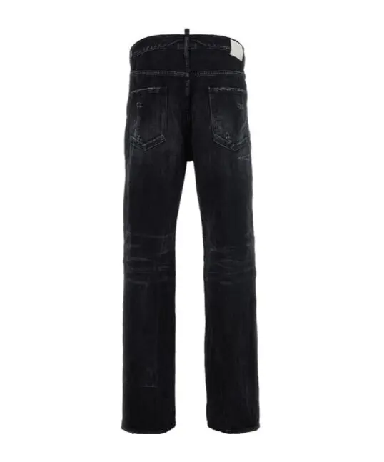 Dsquared2 Distressed Straight-leg Jeans - Black
