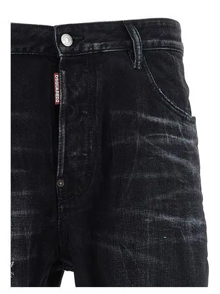 Dsquared2 Distressed Straight-leg Jeans - Black