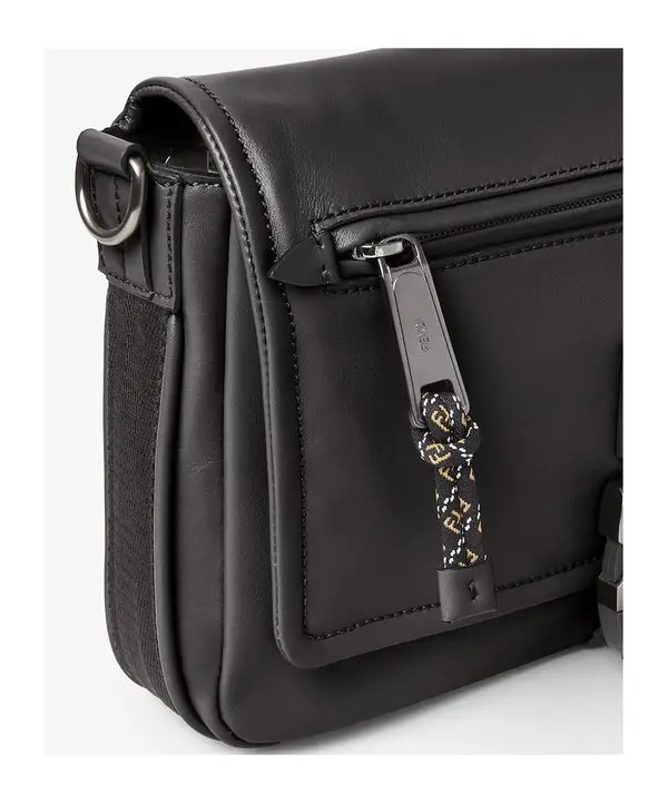 Fendi Flux Buckle Messenger Bag - Black