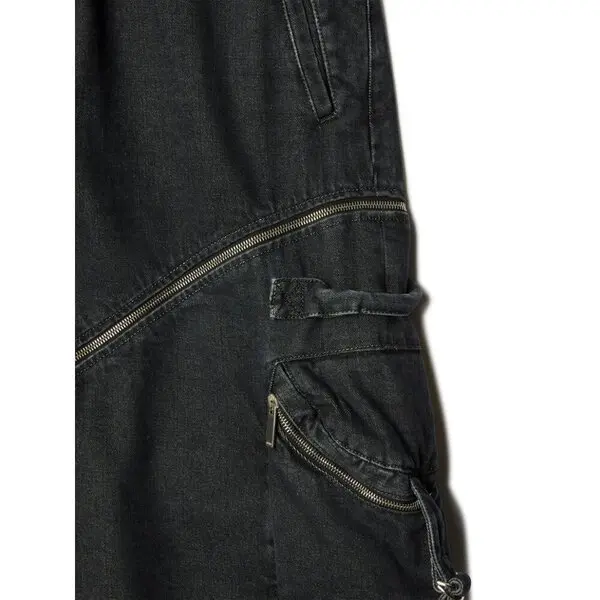 Off-White Zip Detailed Cargo Jeans - Black
