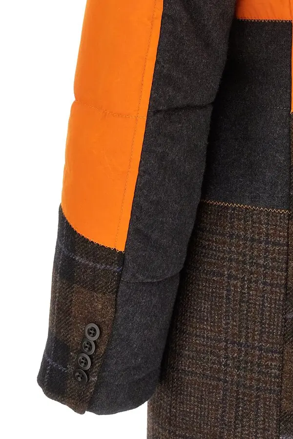 Junya Watanabe X Filson Patchwork Double-breasted Coat - Orange