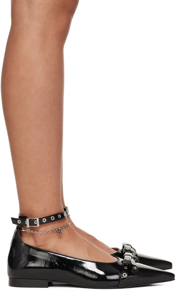 GANNI Ballet Flats - Black