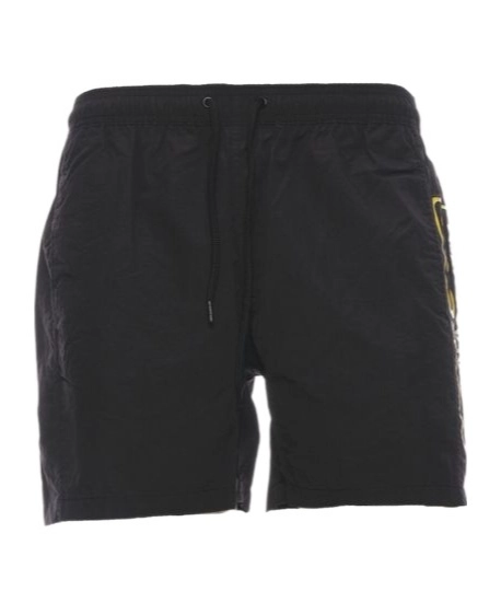 Barbour Logo Print Drawstring Swim Shorts - Black