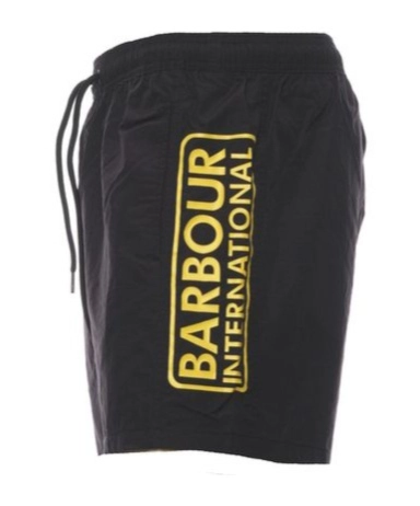 Barbour Logo Print Drawstring Swim Shorts