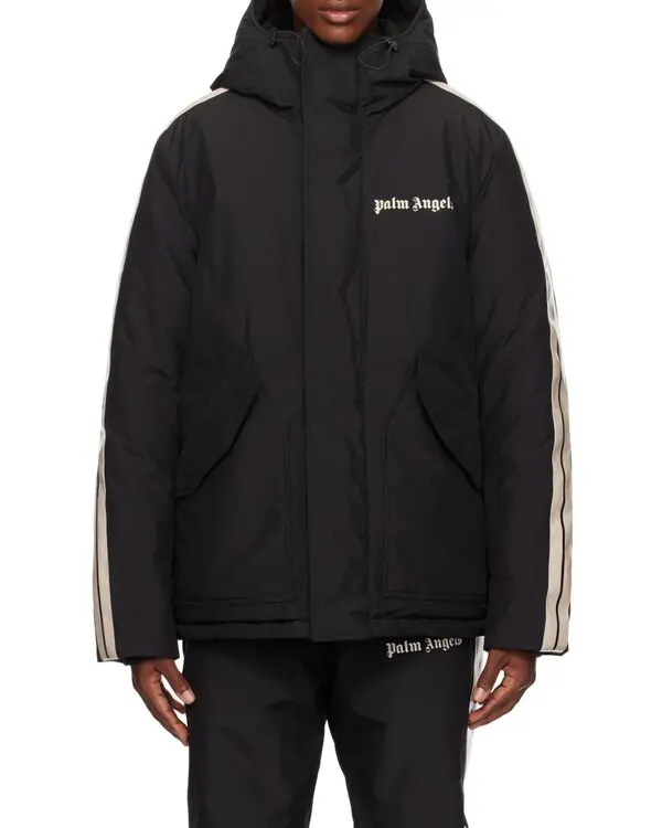 Palm Angels Logo Track Ski Jacket - Black