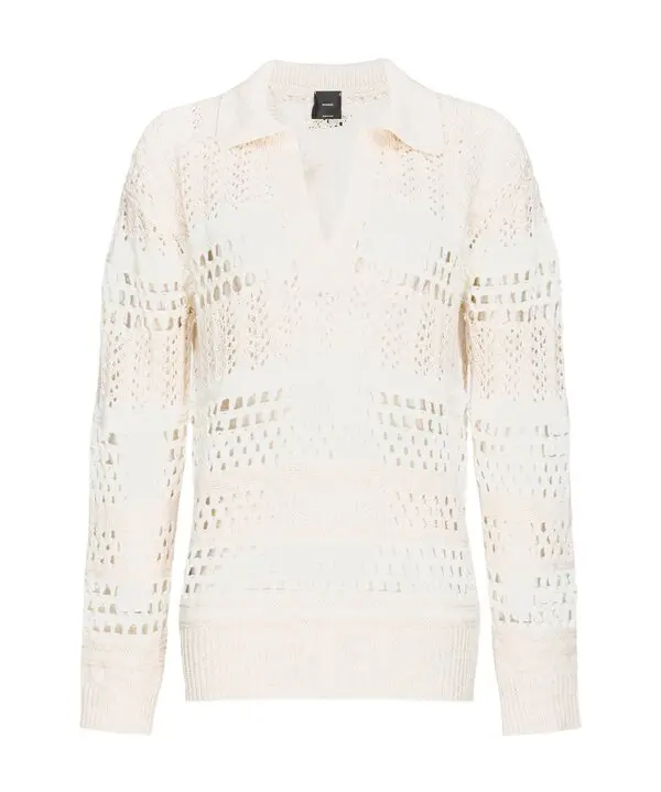 Pinko Openwork Collared Jumper