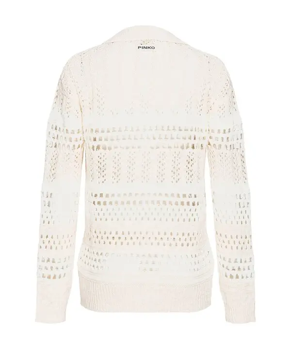 Pinko Openwork Collared Jumper